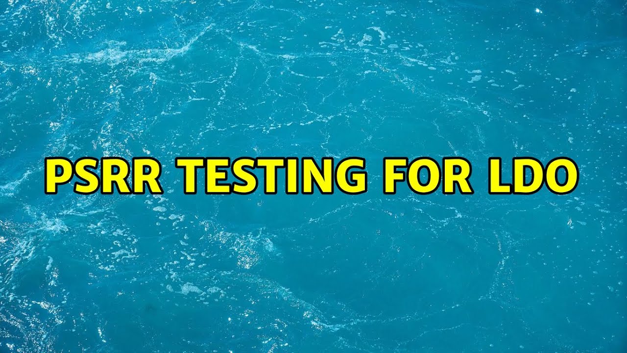 PSRR testing for LDO - YouTube