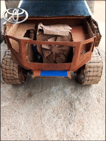 cardboard Toyota fortuner interior making process start #cardboa# ...