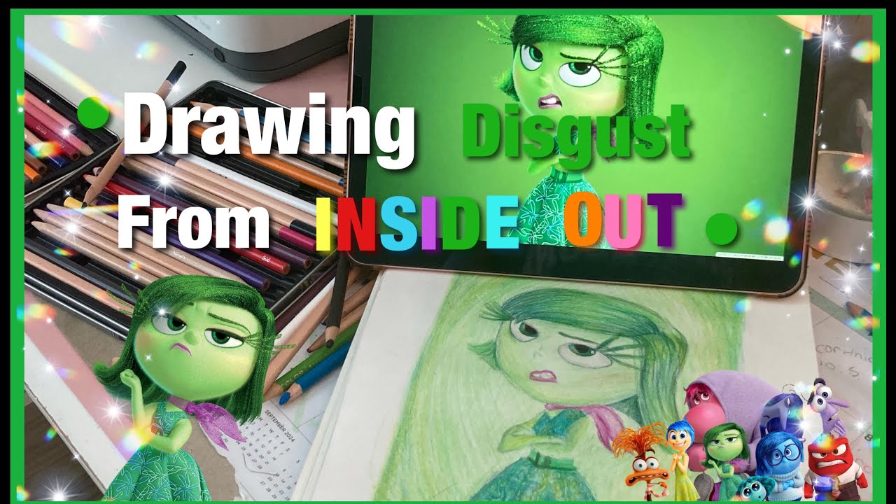 - NEW- Drawing disgust from inside out 💚-Speed draw- - YouTube