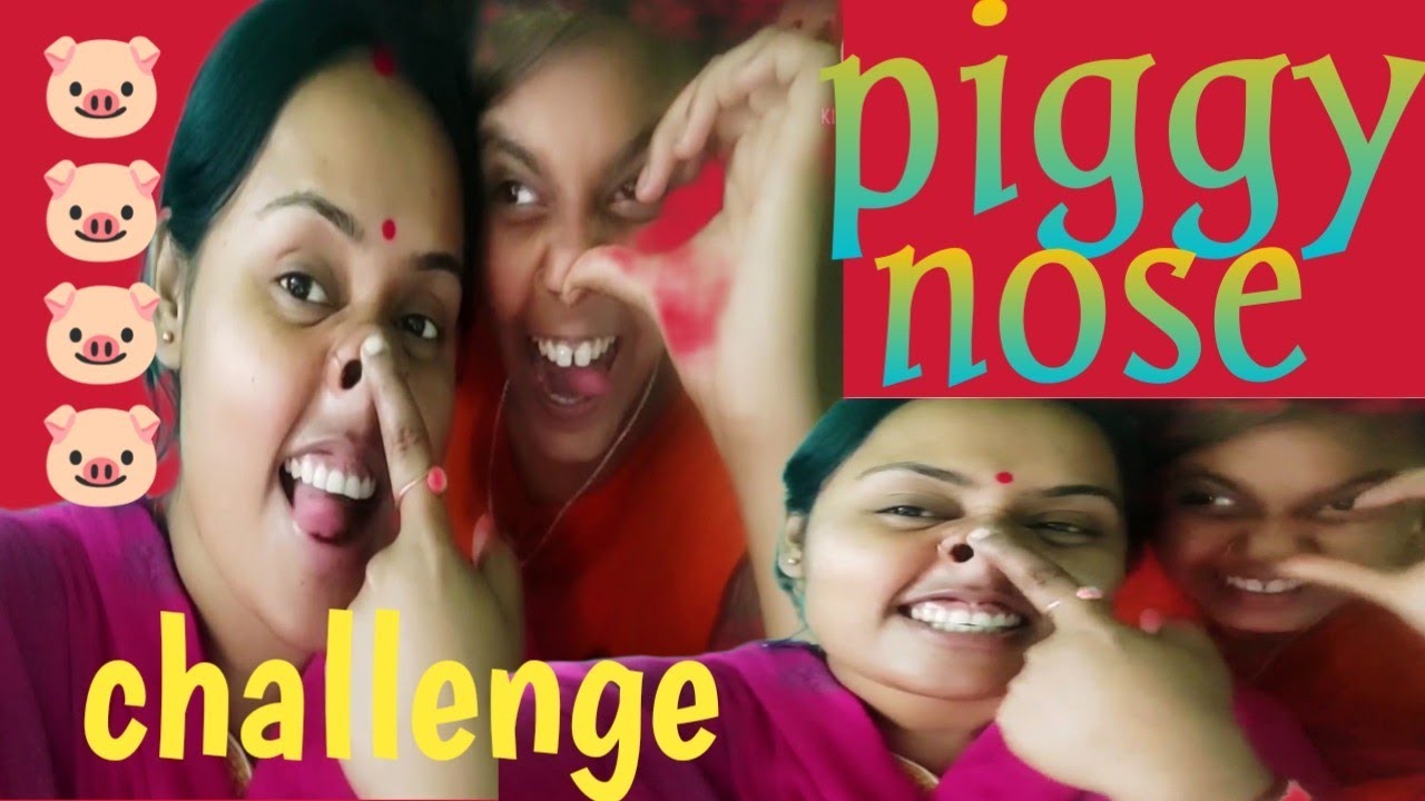 piggy nose challenge 🐷🐷🐷🐷//nose challenge //funny video - YouTube