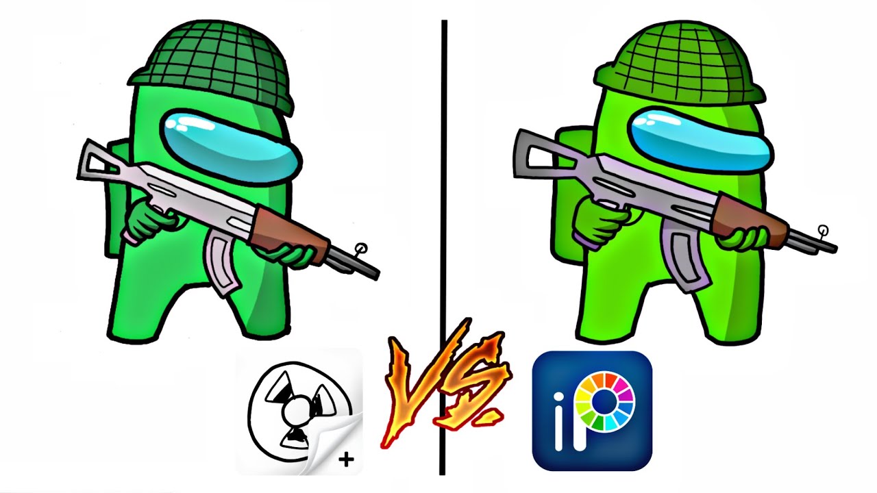 Flipaclip VS. IbisPaint X/Among us drawing/by.: Brawl Cage - YouTube