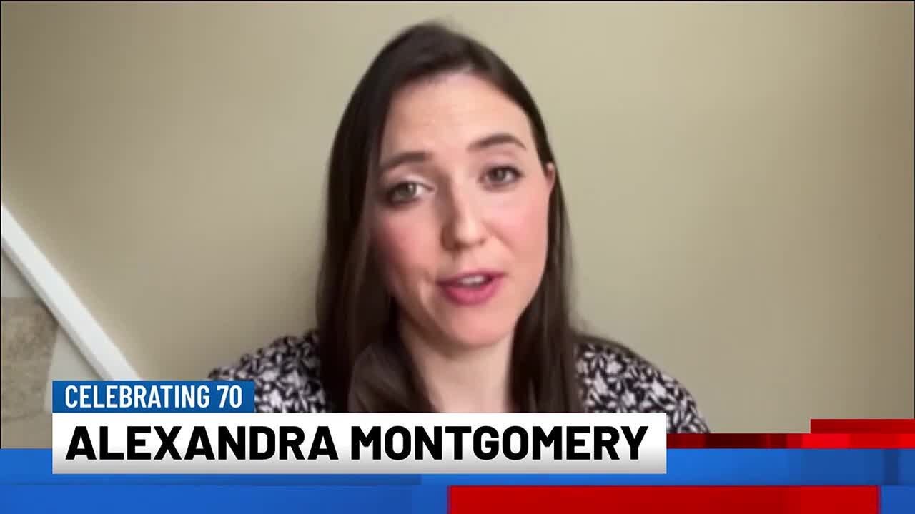 Alexandra Montgomery sends a message for WCAX's 70th Anniversary - YouTube