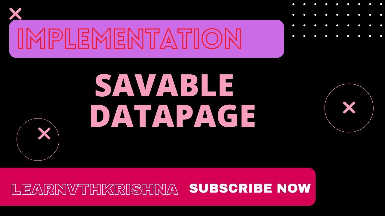 91. Implement - Savable Data Page + Explained with Usecase. #pega # ...