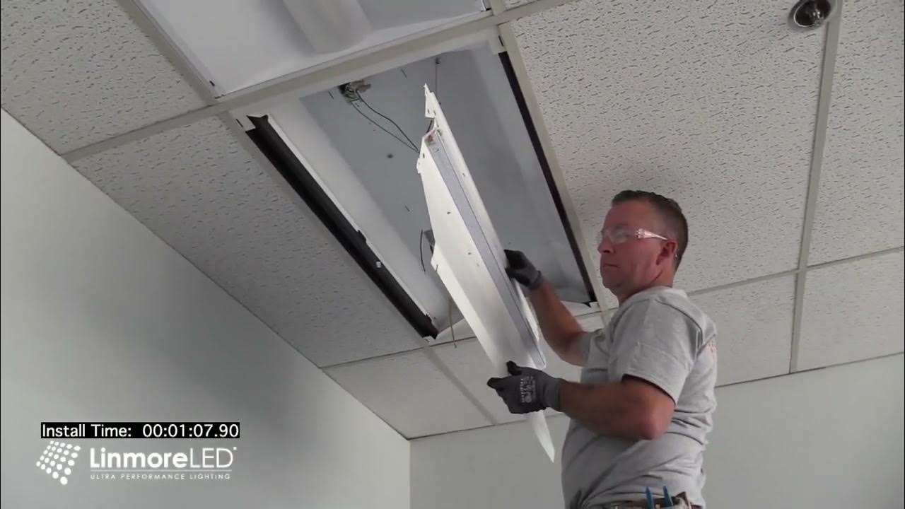 Ace LED Troffer Retrofit Kit (TRK) - Installation Video - Linmore LED - YouTube