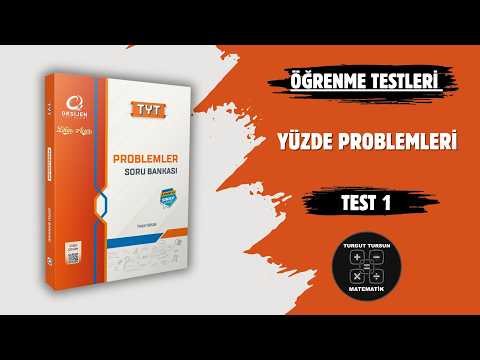 Problemler Soru Bankası Kitabı| Öğrenme Testi | Yüzde Problemleri Test 1