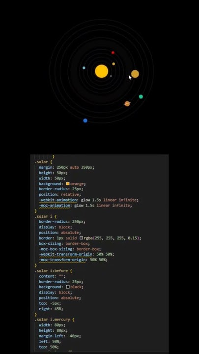 Animated Solar System Orbit Loader#coding #programming #react - YouTube