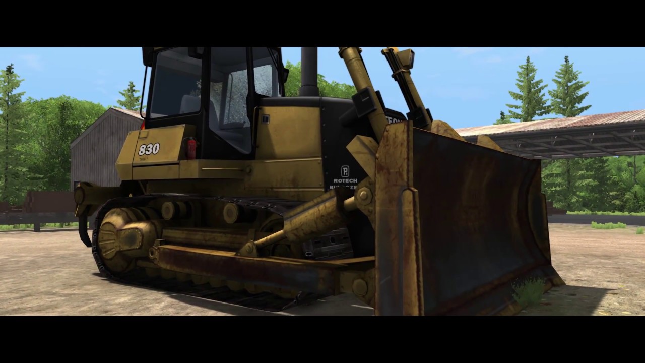 BeamNG -- Rotech 830 dozer - v0.7 - YouTube