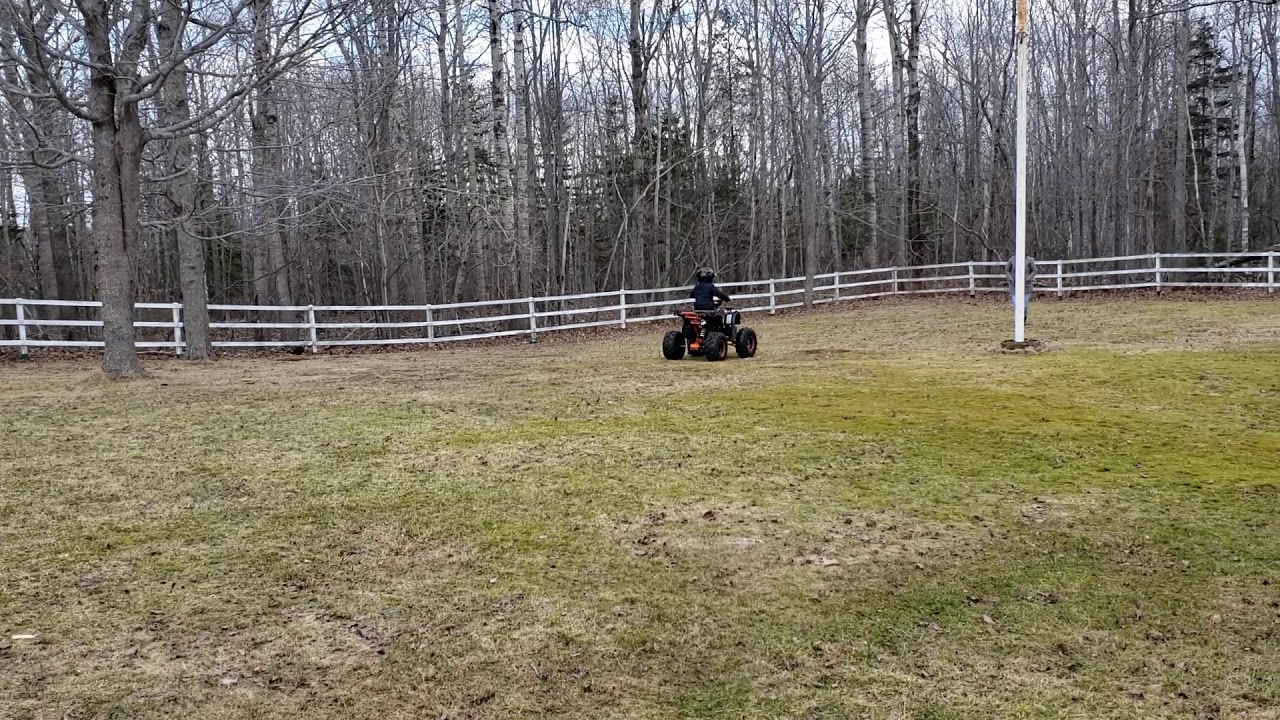 Dawson's first ride on his Venom Motorsports ATV 5 years 11 months old ...