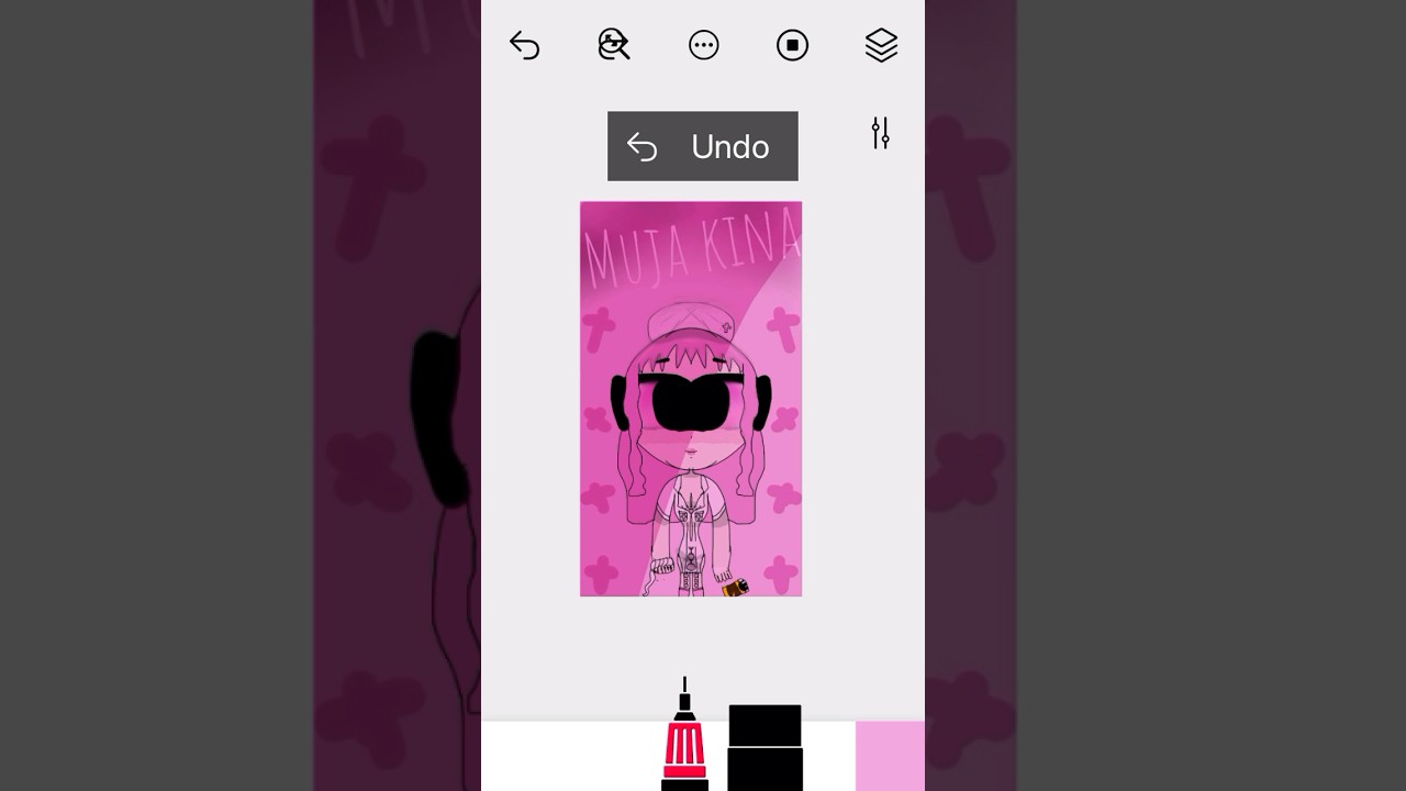 Drawing Muja kina from yandere simulator - YouTube