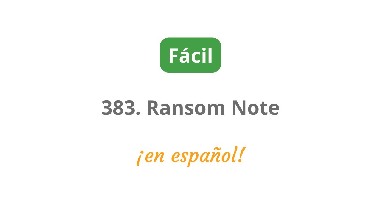 383 Ransom Note Javascript Youtube 5027