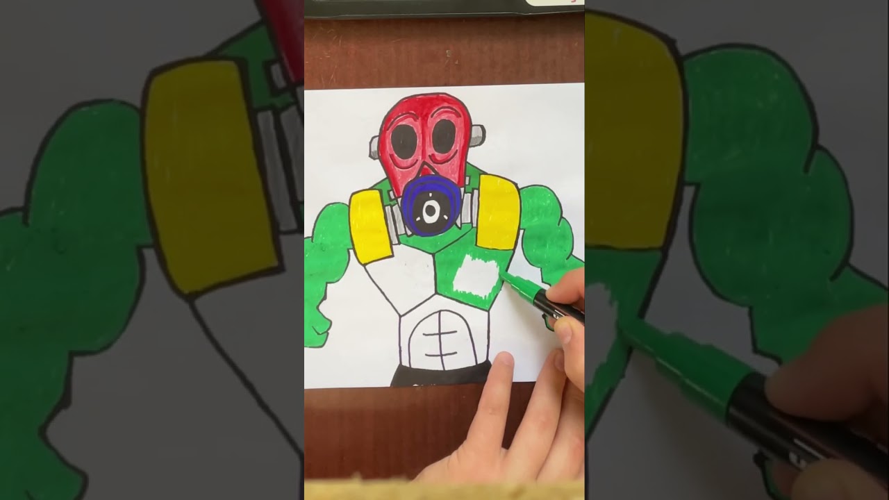 how to draw GAS MASK - YouTube