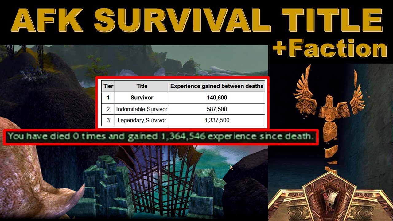 Guild Wars AFK Survivor Title and AFK Faction TOGETHER - YouTube