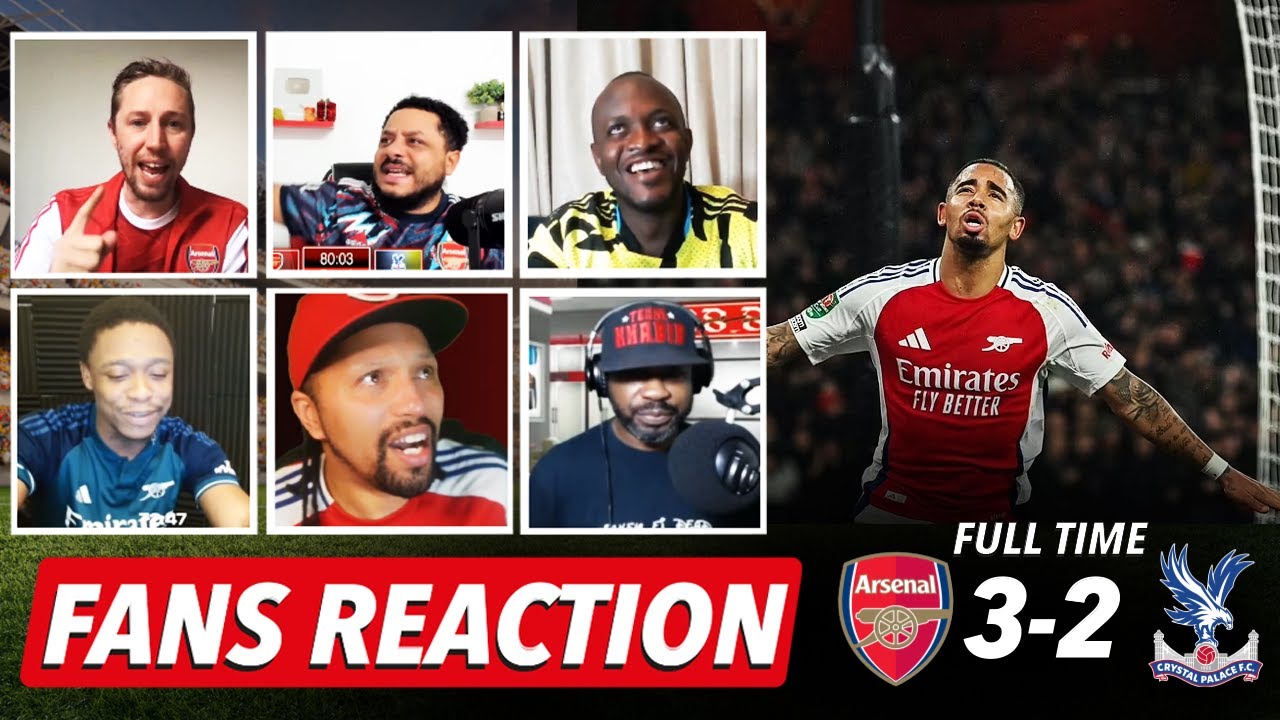 🤩 HAPPY ARSENAL FANS REACTION TO ARSENAL 3-2 CRYSTAL PALACE | EFL CUP ...