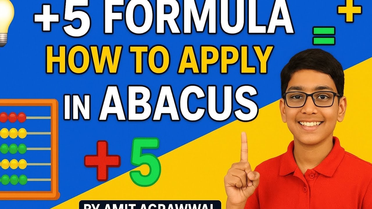 "Abacus +5 Formula | Easy Math Tricks for Fast Calculation | Learn with ...