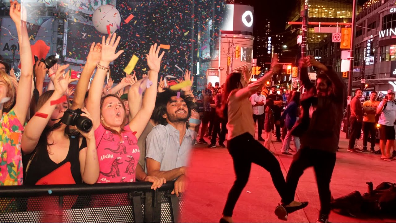 Canada Day Celebration , Dundas Square Dancing Night, Down Town Toronto ...