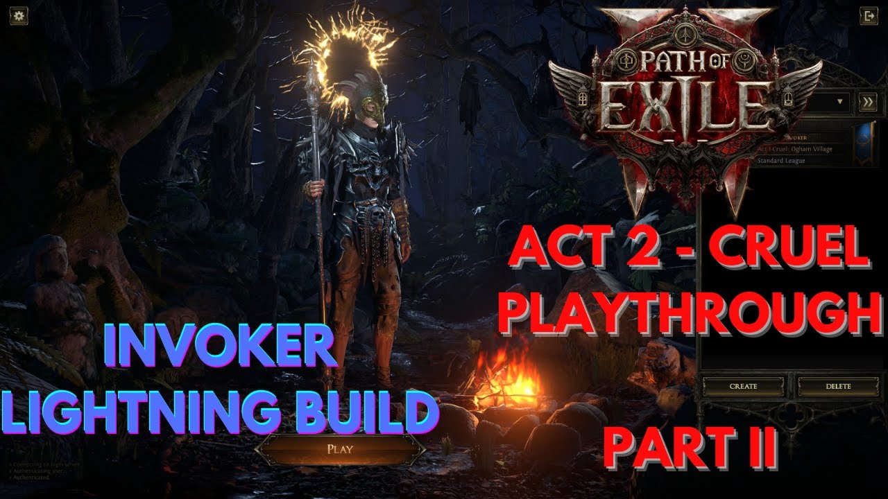 Cruel Difficulty Act 2 (Part 2) | Lightning Monk Build Invoker Gameplay - Path of Exile 2 - YouTube