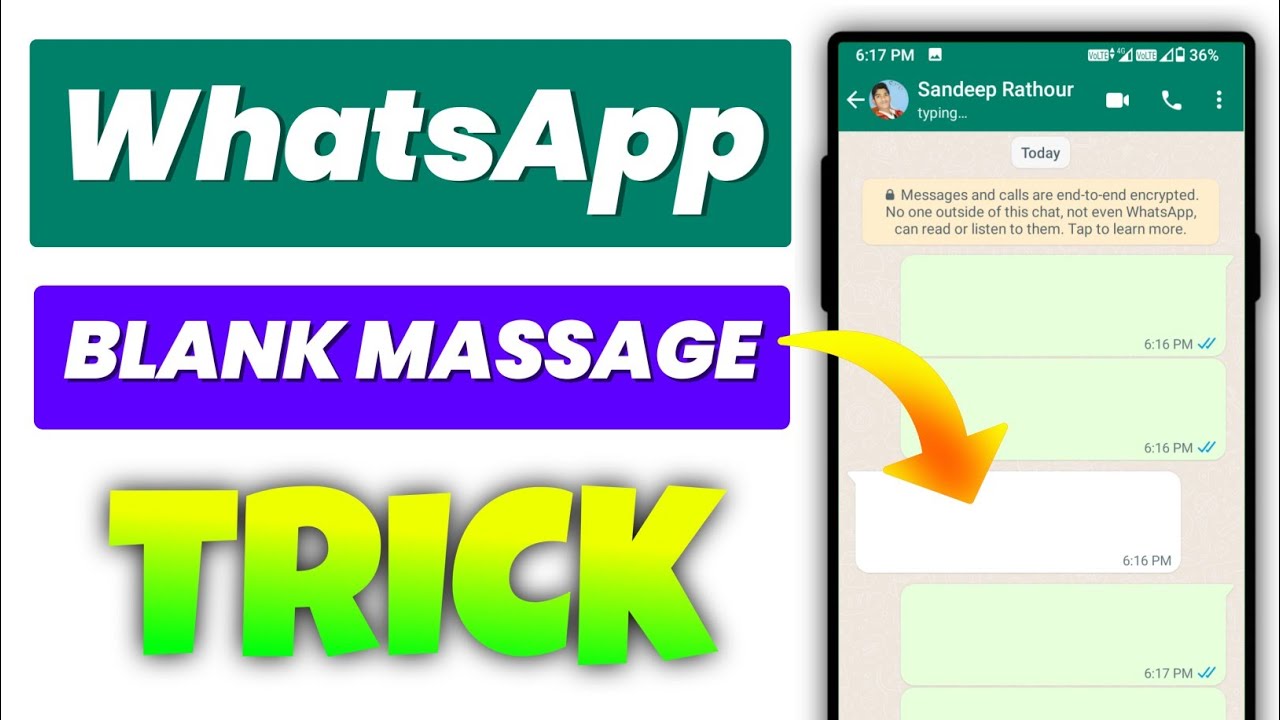 how to send blank message in whatsapp || whatsapp blank message - YouTube