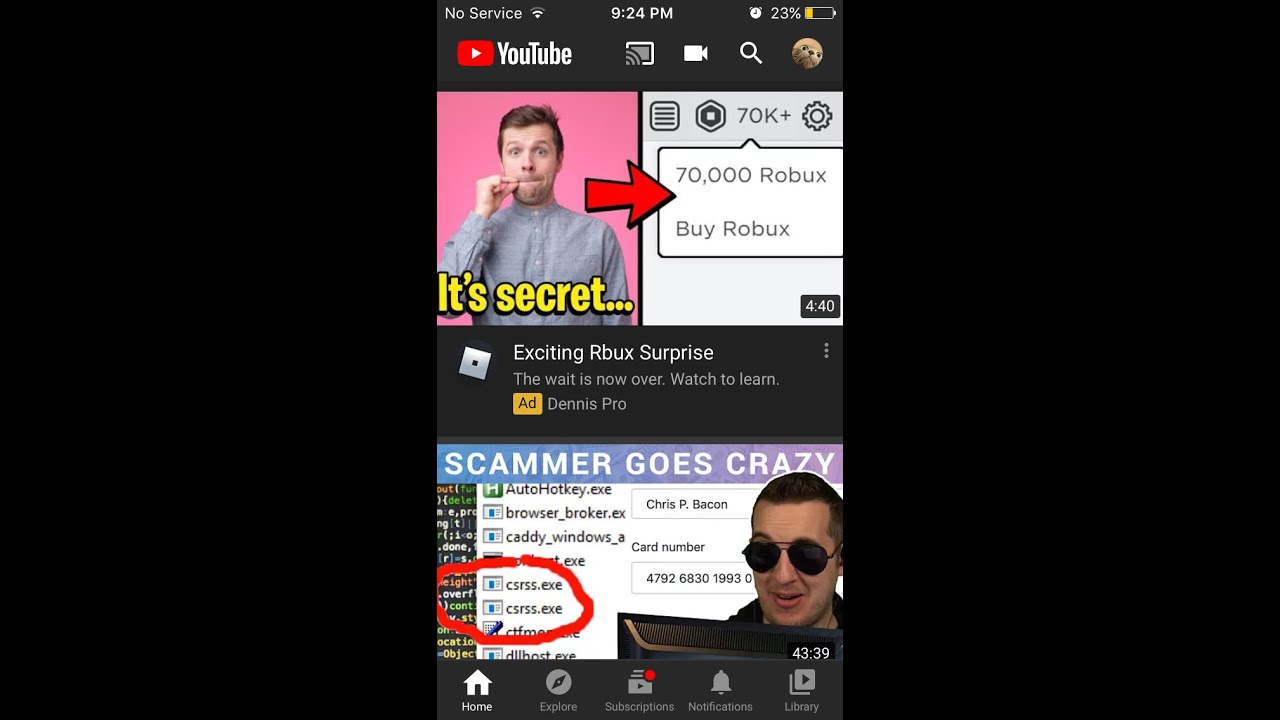 The Robux YouTube Scam Ads - YouTube