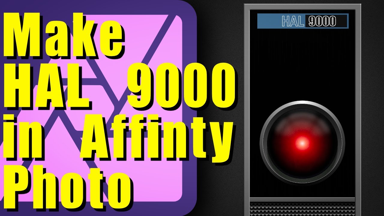 Make your own HAL 9000 phone wallpaper in Affinity Photo! - YouTube