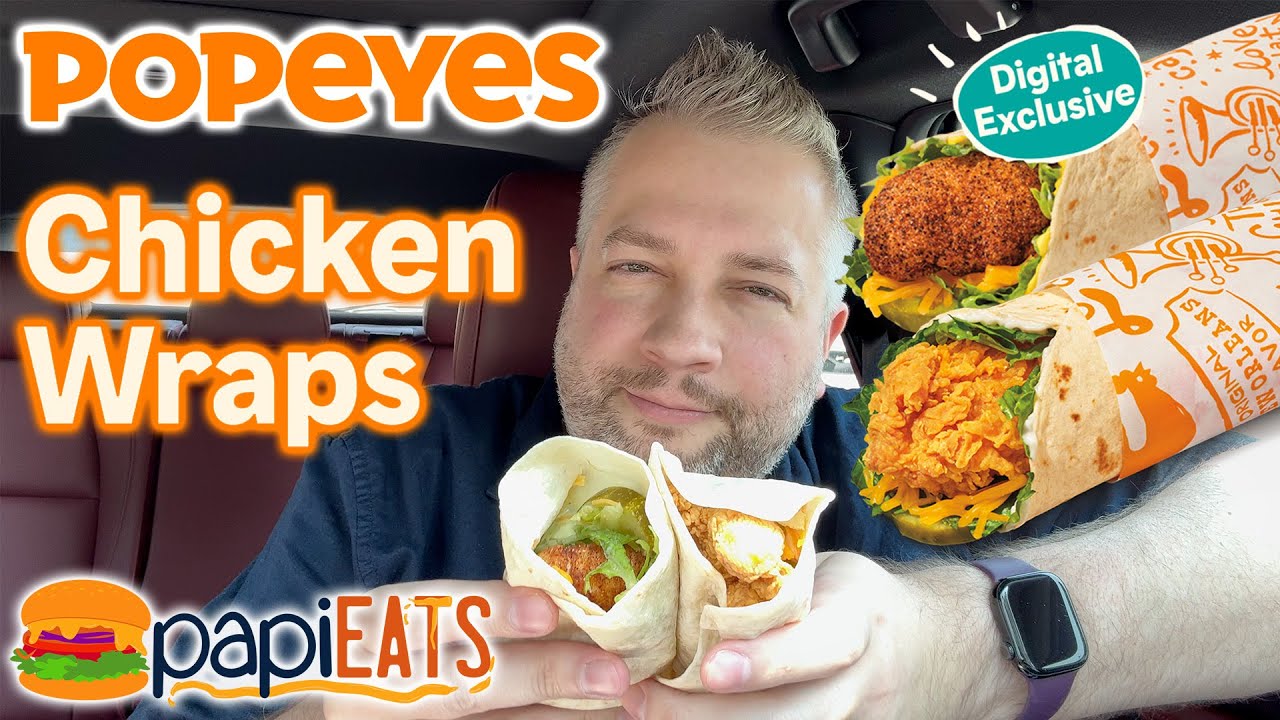 NEW Popeyes Chicken Wraps Review - YouTube