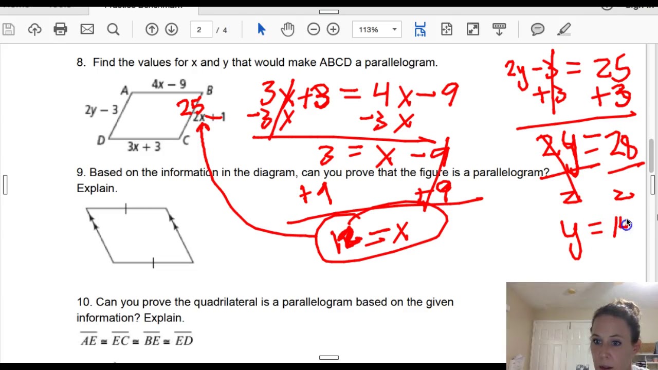 Practice Benchmark Ch. 5 (Math 2) - YouTube