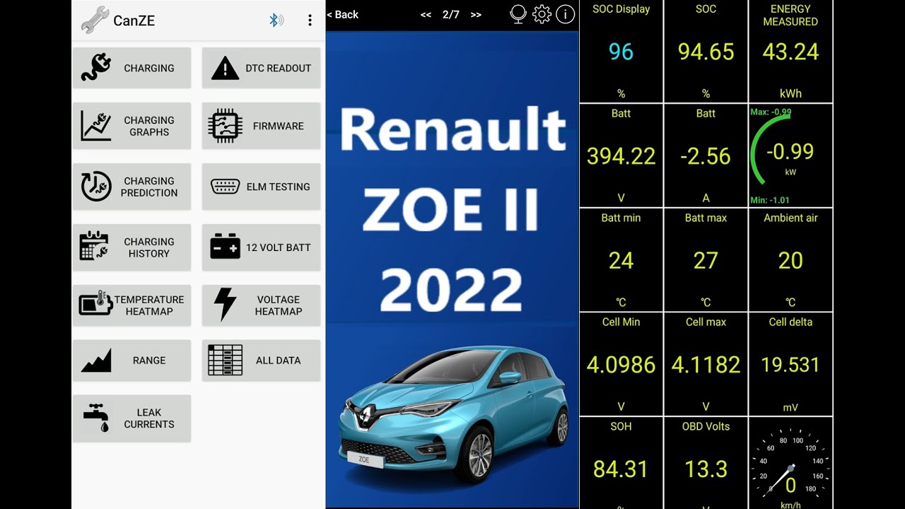 CanZE vs. Car Scanner ⚡ Renault ZOE II 2022 - YouTube