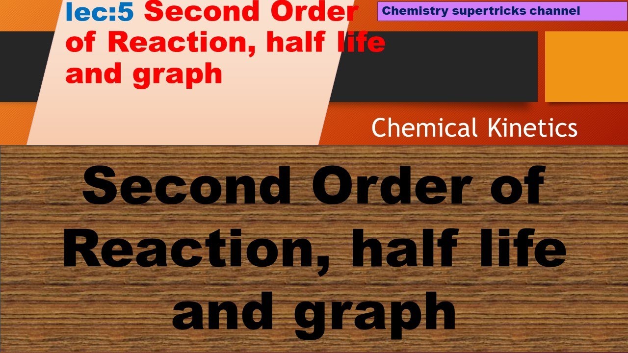 Lec: 5 || SECOND ORDER OF REACTION KINETICS || SECOND ORDER REACTIONS ...