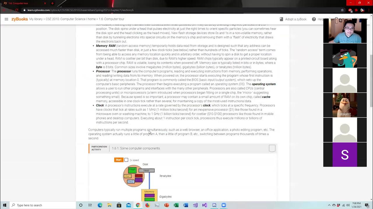 CSE2010 - Chapter 1 Labs - (1/28/21) - YouTube