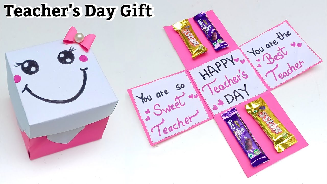 DIY : Easy Teacher's Day Explosion Box • Happy teacher day gift • how ...