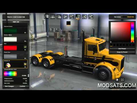 Kenworth T800 Stripes Skin v 5 0 for ATS | ATS mod - YouTube