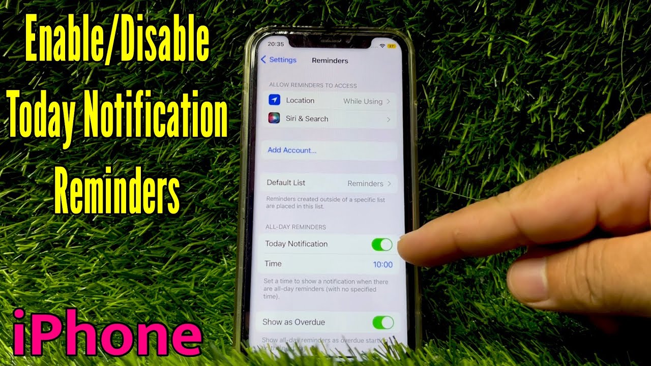 How to Enable or Disable Today Notification Reminders on iPhone X - YouTube