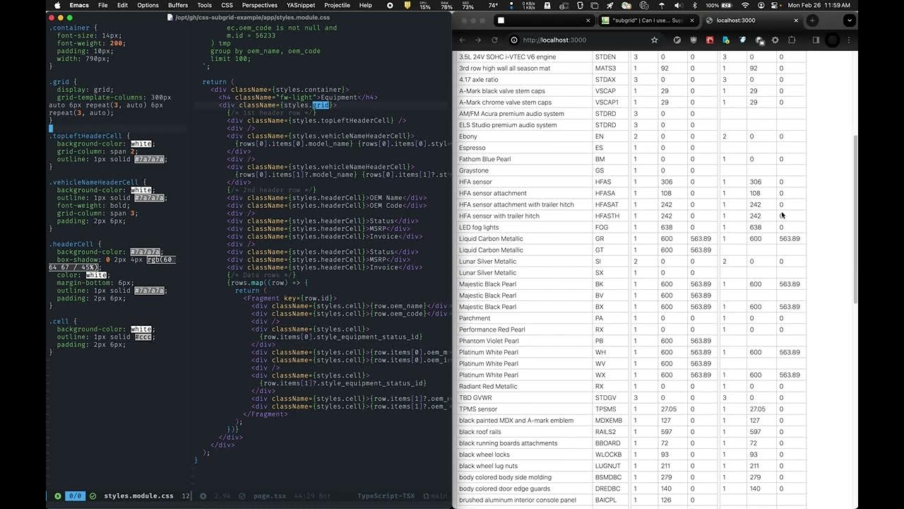 CSS Subgrid demo - YouTube