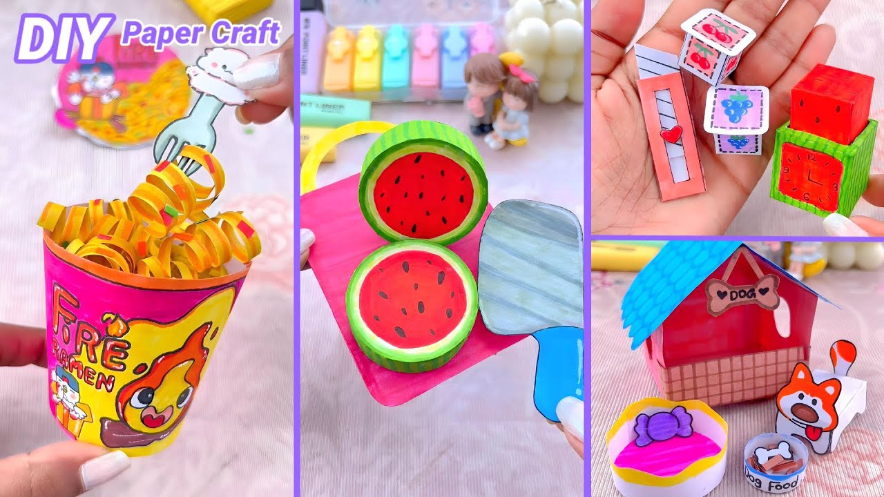 Easy Craft Ideas / DIY Miniature Crafts Idea / school hacks / paper ...
