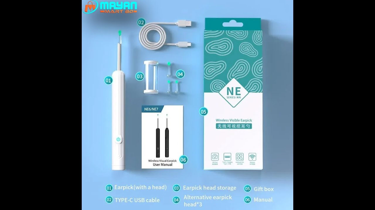 How to Connect and Use Wireless Visual Earpick NE 16 # ...