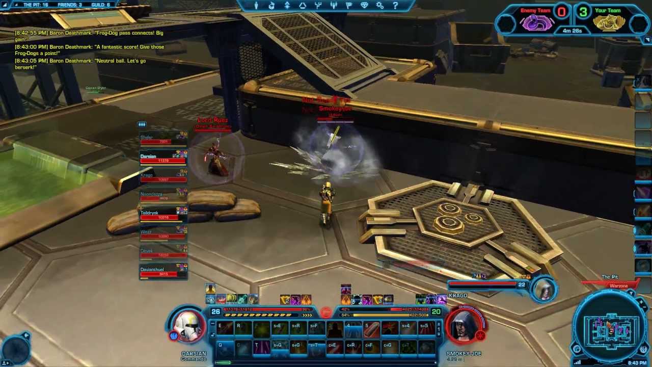 SWTOR - Trooper Commando - Combat Medic - Huttball PVP - YouTube