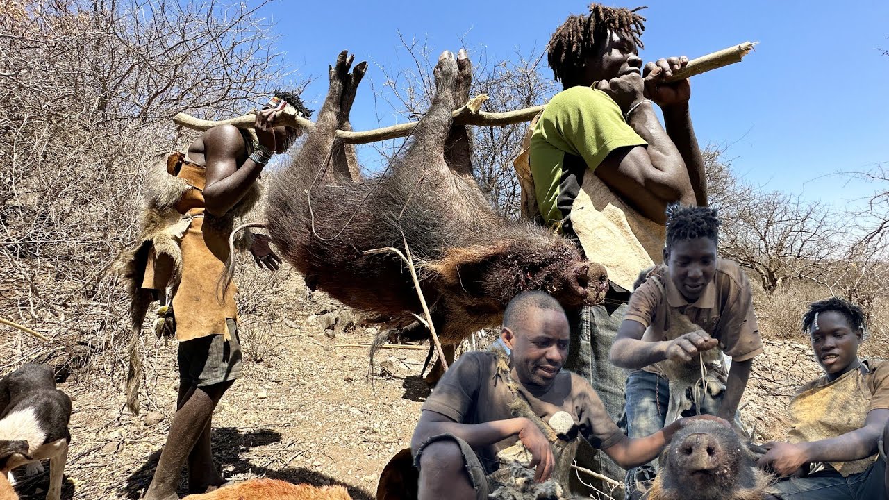 See How Hadzabe Survive by Hunting their food - YouTube