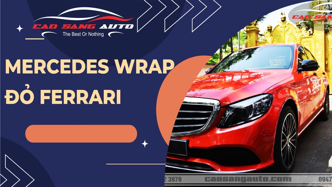 Dán đổi màu Mercedes E20 đỏ FERRARI tại CAO SANG AUTO. - YouTube