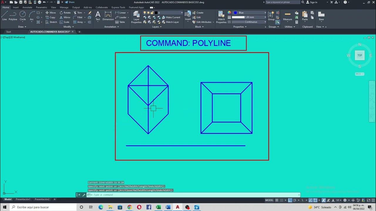 COAMANDO POLYLINE // POLYLINE COMMAND - YouTube