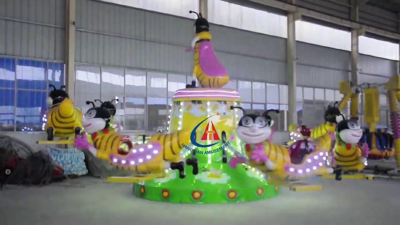 Lovely kid rides self-control bee amusement park rides for sale - YouTube