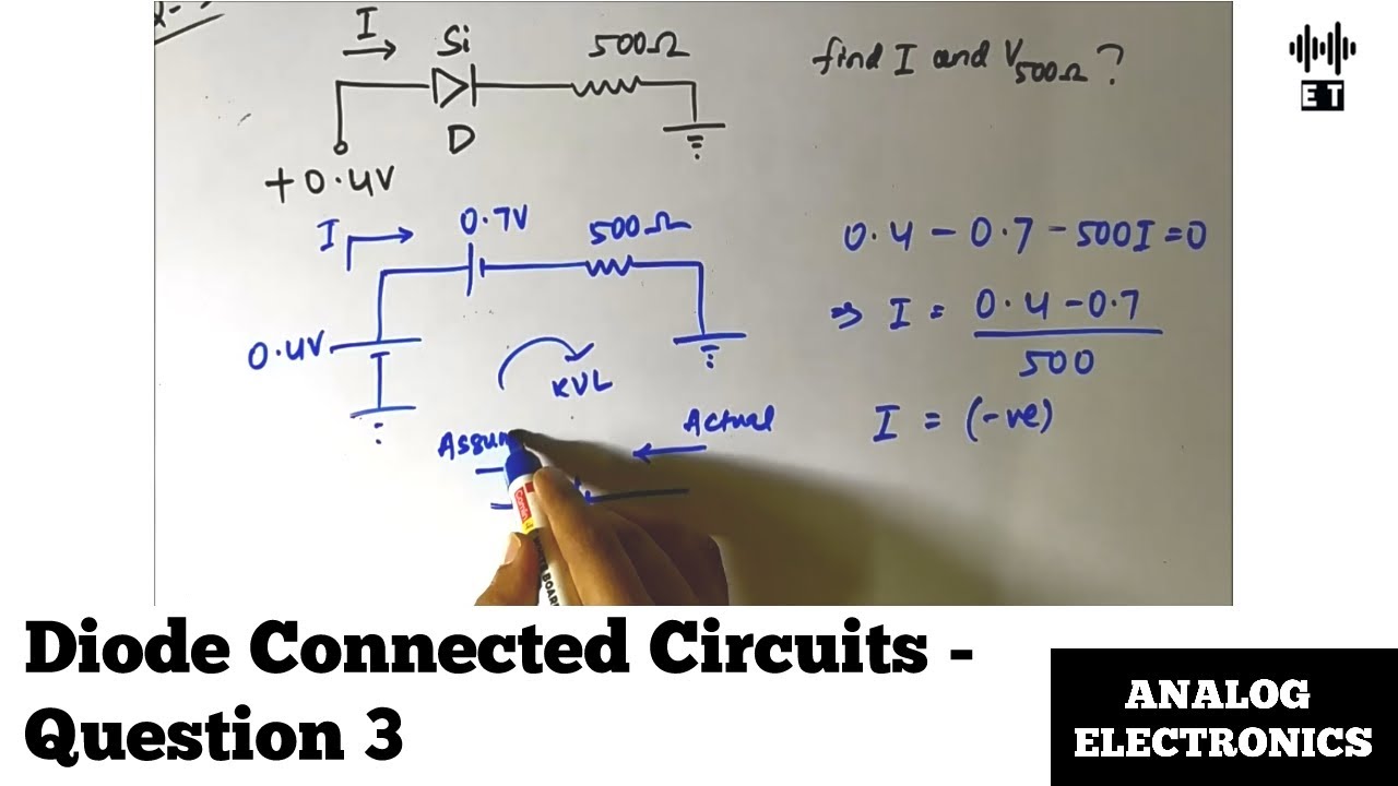 Diode Connected Circuits | Question 3 | Analog Electronics - YouTube