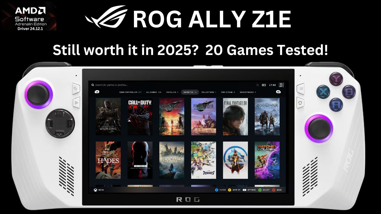 ROG Ally Z1E in 2025 - still worth it? 20 GAMES TESTED!! - YouTube