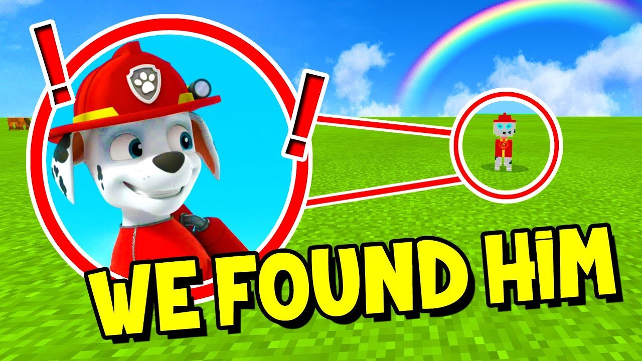 We FOUND Marshall from PAW Patrol on this Minecraft world.. (WOW) - YouTube