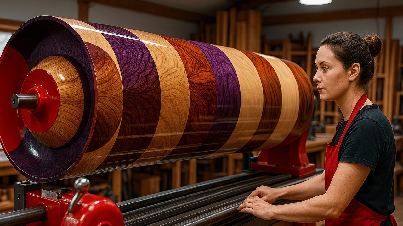 Woodworking Masterpiece! Turning a Raw Block into a Stunning Work of ...