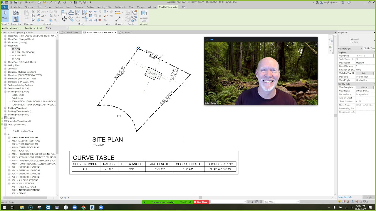 PROPERTY LINES: Curves, Curve Tables and Building Placement - YouTube