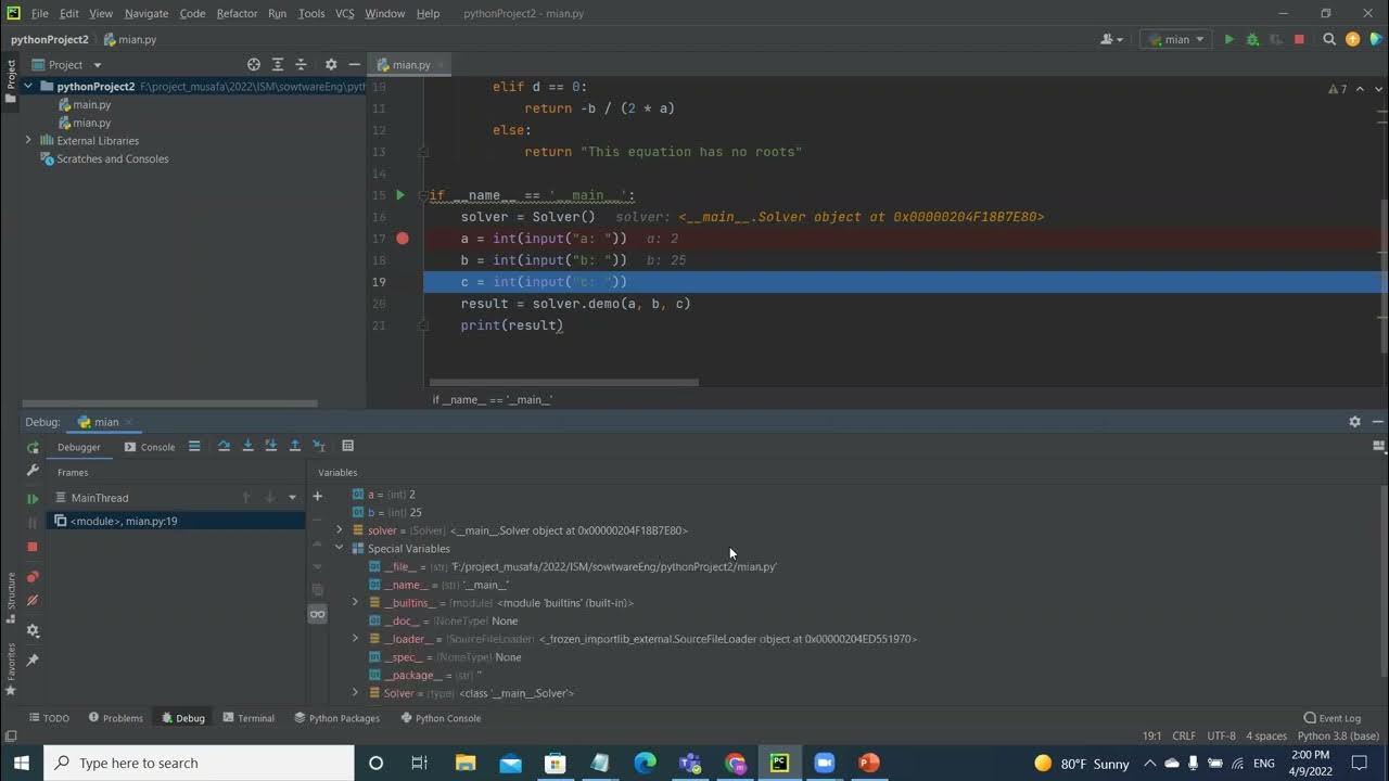 Software Engineering - Debugging with PyCharm - YouTube