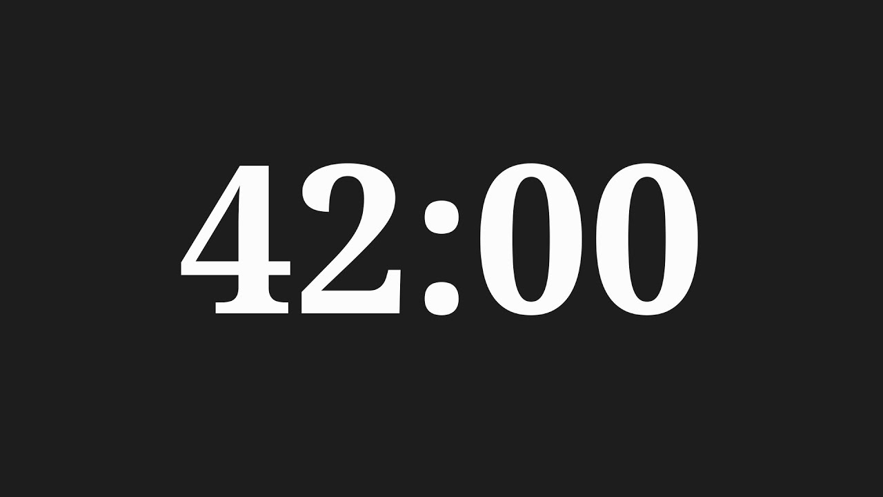 42 Minutes Timer - YouTube