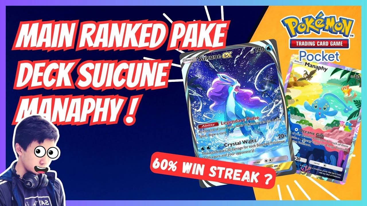 Pokemon TCG Pocket | Ranked pake Suicune Manaphy #shorts #pokemon # ...