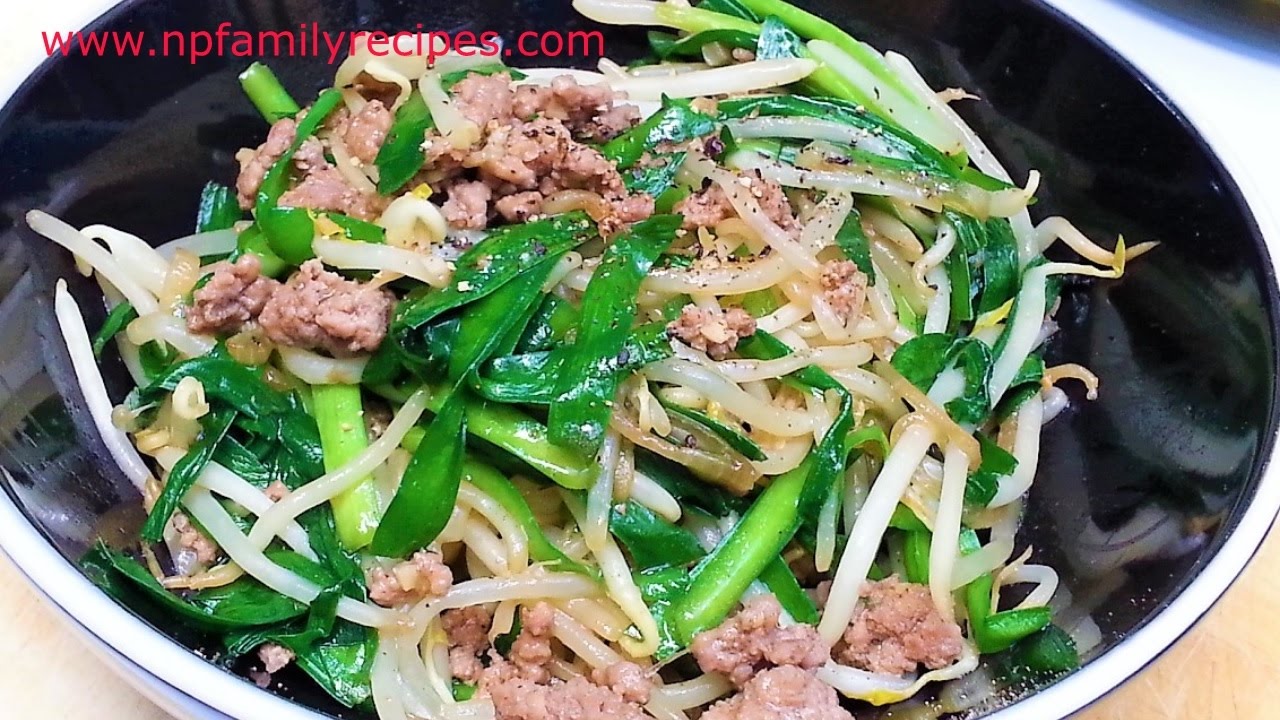 Stir Fry Beef Bean Sprout Recipe (Thịt Bò Xào Giá) - NPFamily Recipes ...