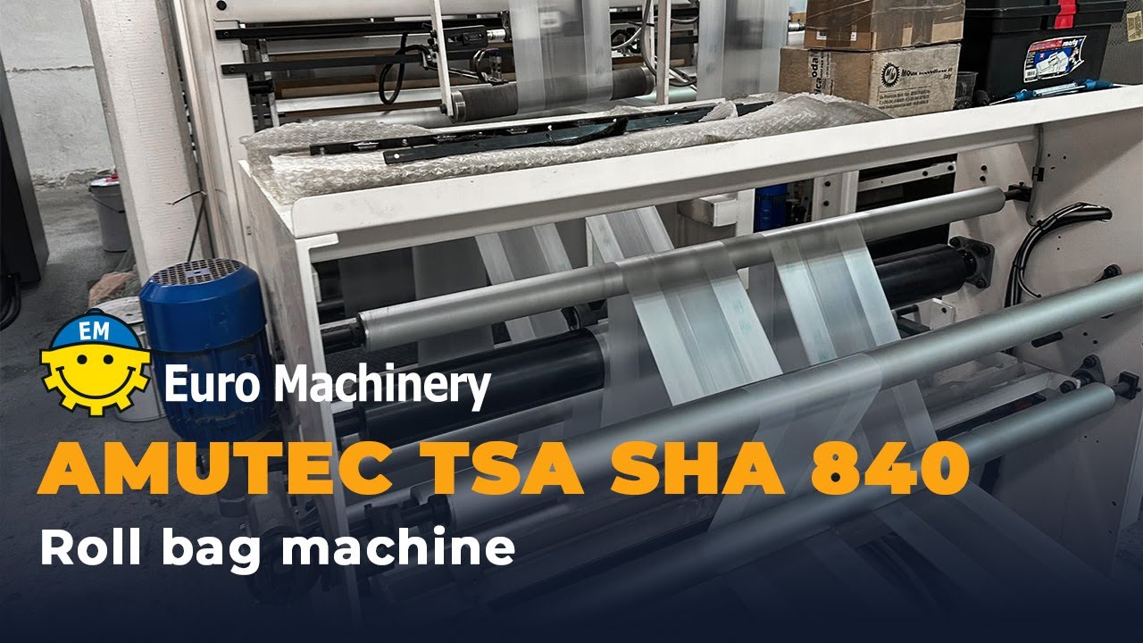 AMUTEC TSA SHA 840 | Roll bag machine | #bagmakingmachine - YouTube