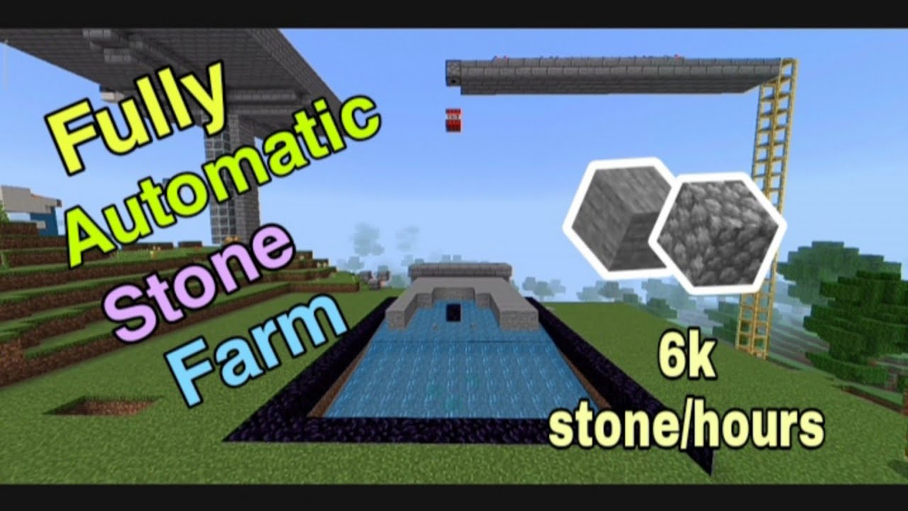 How to make fully automatic stone farm in minecraft!! Automatic stone ...